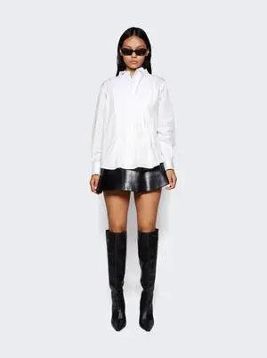 Khaite Ralpha Leather Mini Skirt
