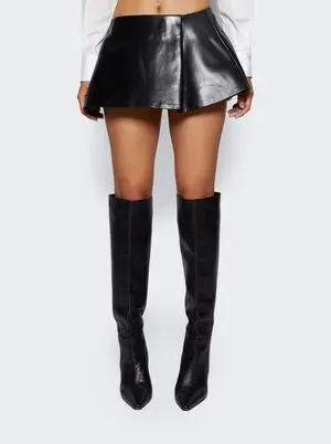 Khaite Ralpha Leather Mini Skirt