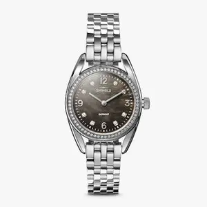 Shinola Diamond Dial Derby 30mm Watch - Black