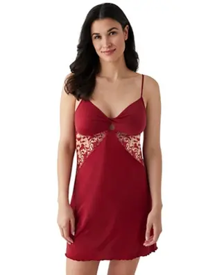 Wacoal Dramatic Interlude Chemise Scarab Deep Red