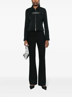 COURREGES Crepe Flared Trousers - Black