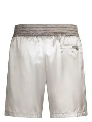 Dolce & Gabbana Logo-plaque Satin Swim Shorts