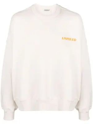 A PAPER KID Logo-print Cotton Sweatshirt