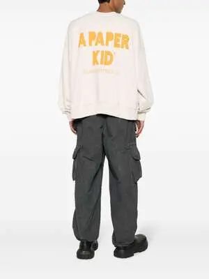 A PAPER KID Logo-print Cotton Sweatshirt