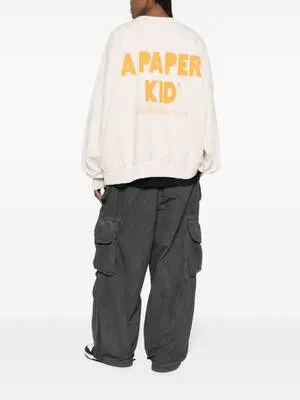 A PAPER KID Logo-print Cotton Sweatshirt