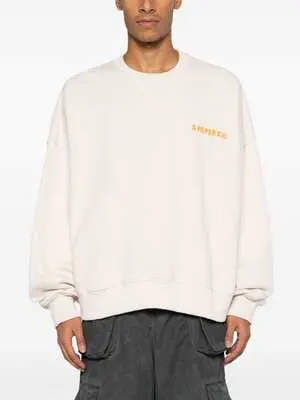A PAPER KID Logo-print Cotton Sweatshirt