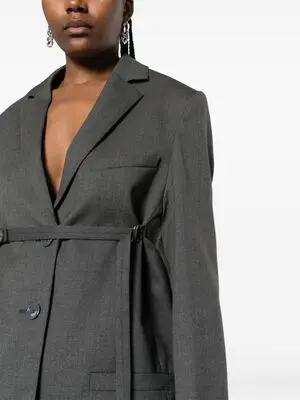 COURREGES Tailored Belted Blazer - Grey