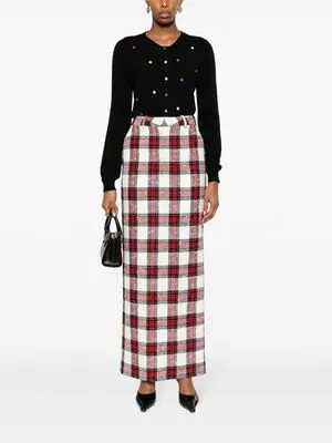 ALESSANDRO ENRIQUEZ Button-embellished Wool-blend Cardigan