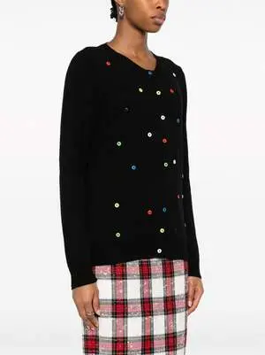 ALESSANDRO ENRIQUEZ Button-embellished Wool-blend Cardigan
