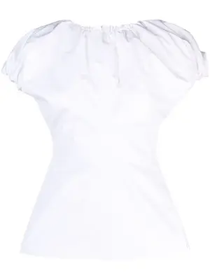 JIL SANDER Puff-sleeve Cotton Top