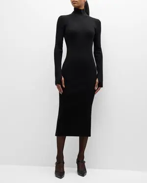 bowie natural knit maxi dress Grove Ribbed Maxi Dress in Charcoal