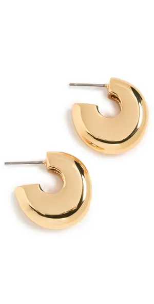 Clare V. Le Hoop Earrings - Gold