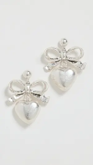 Clare V. Heart Drop Earrings