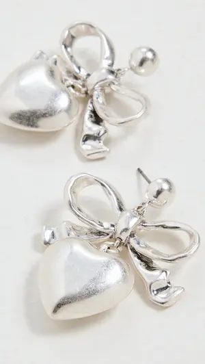 Clare V. Heart Drop Earrings