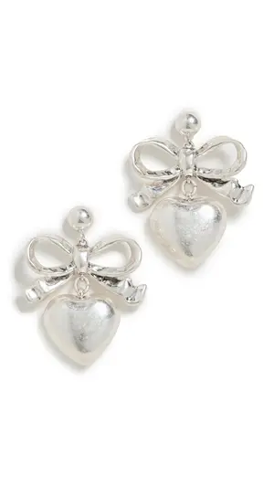 Clare V. Heart Drop Earrings