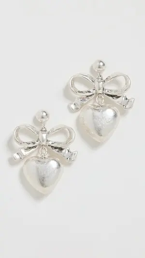 Clare V. Heart Drop Earrings
