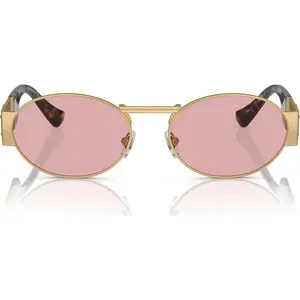 Versace 56mm Oval Sunglasses - Matte Gold