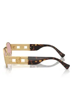 Versace 56mm Oval Sunglasses - Matte Gold