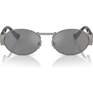 Versace Versace 56mm Oval Sunglasses Matte Grey