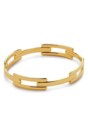 Monica Vinader Signature Link Bangle - 18ct Gold Vermeil
