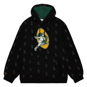 Mitchell & Ness Allover Print Fleece Hoodie
