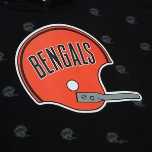 Mitchell & Ness Cincinnati Bengals Allover Print Fleece Pullover Hoodie