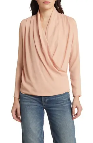 NIKKI LUND Rose Long Sleeve Blouse - Pink