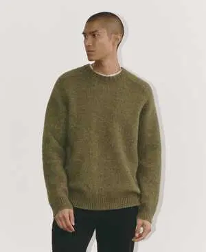 Everlane Cloud Crewneck Sweater - Olive