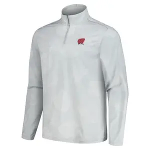 Tommy Bahama Wisconsin Badgers Delray Frond Islandzone Half-zip Jacket