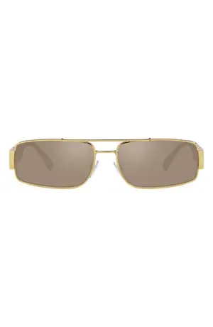 Versace Versace 60mm Rectangular Sunglasses Gold
