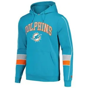 STARTER Miami Dolphins Captain Pullover Hoodie