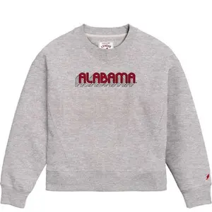 LEAGUE COLLEGIATE WEAR Alabama Crimson Tide Boxy Pullover Sweatshirt - Ash