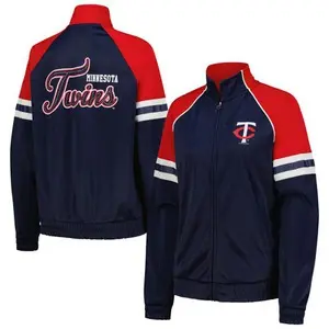 G-III 4HER BY CARL BANKS Minnesota Twins Raglan Full-zip Track Jacket