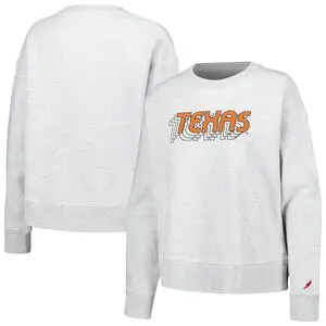 LEAGUE COLLEGIATE WEAR Texas Longhorns Boxy Pullover Sweatshirt - Ash