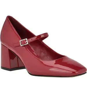 Calvin Klein Jatlee Block Heel Pumps - Red