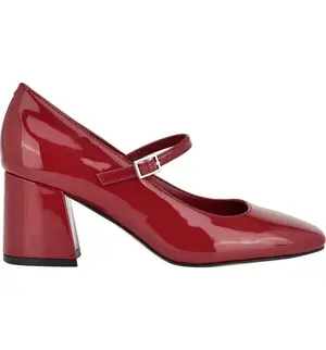 Calvin Klein Jatlee Block Heel Pumps - Red