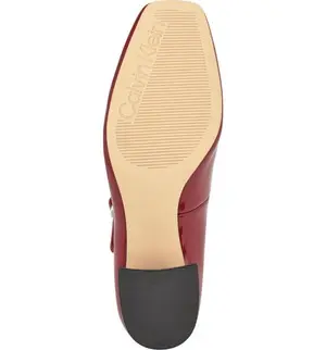 Calvin Klein Jatlee Block Heel Pumps - Red