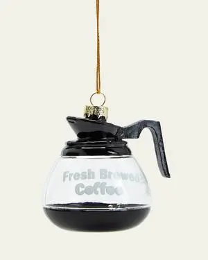 CODY FOSTER & CO Diner Coffee Pot Holiday Ornat - Multi