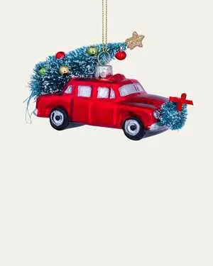 VONDELS Car With Christmas Tree Ornament - Multi