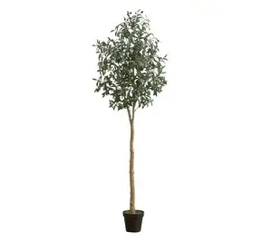 NEARLY NATURAL 7-ft Artificial Olive Tree - One-color