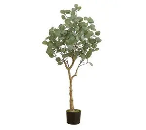 NEARLY NATURAL 4' Artificial Eucalyptus Tree - One-color