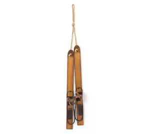 MELROSE Vintage-style Wood Hanging Ski Decor - One-color
