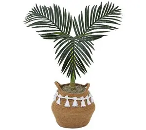 NEARLY NATURAL 3-ft Artificial Golden Cane Palm Tree Diy Kit - One-color