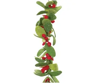 NEARLY NATURAL Melrose Fabric Mistletoe String Garland