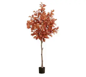 NEARLY NATURAL 6-ft Autumn Oak Artificial Fall Ee - One-color