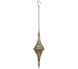 YOUNG'S INC. Young's Frosty Winter Metal Finial Ornament - One-color