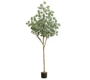 NEARLY NATURAL 6' Artificial Eucalyptus Tree - One-color
