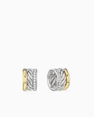 David Yurman Dy Mercer® Huggie Hoop Earrings - Diamond