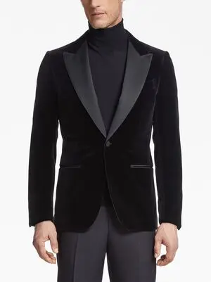 Zegna Single-breasted Velour Blazer