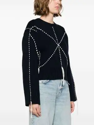 Kenzo Sashiko-stitch Wool Blend Jumper